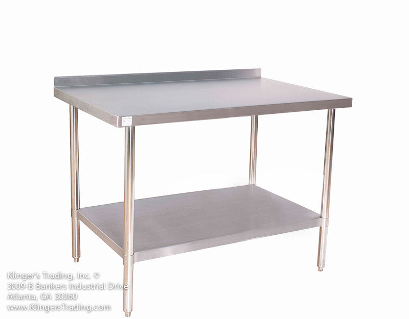 Stainless Steel 24" x 60" Table With or Without Backsplash BK Resource ...